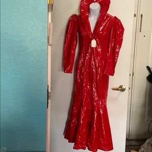 Dresses | Womens Red Long Vinyl Dress | Poshmark